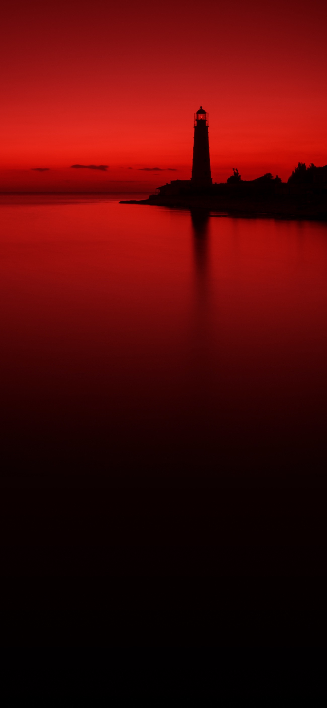 Lighthouse on Red | Depth Effect - Wallpapers Central