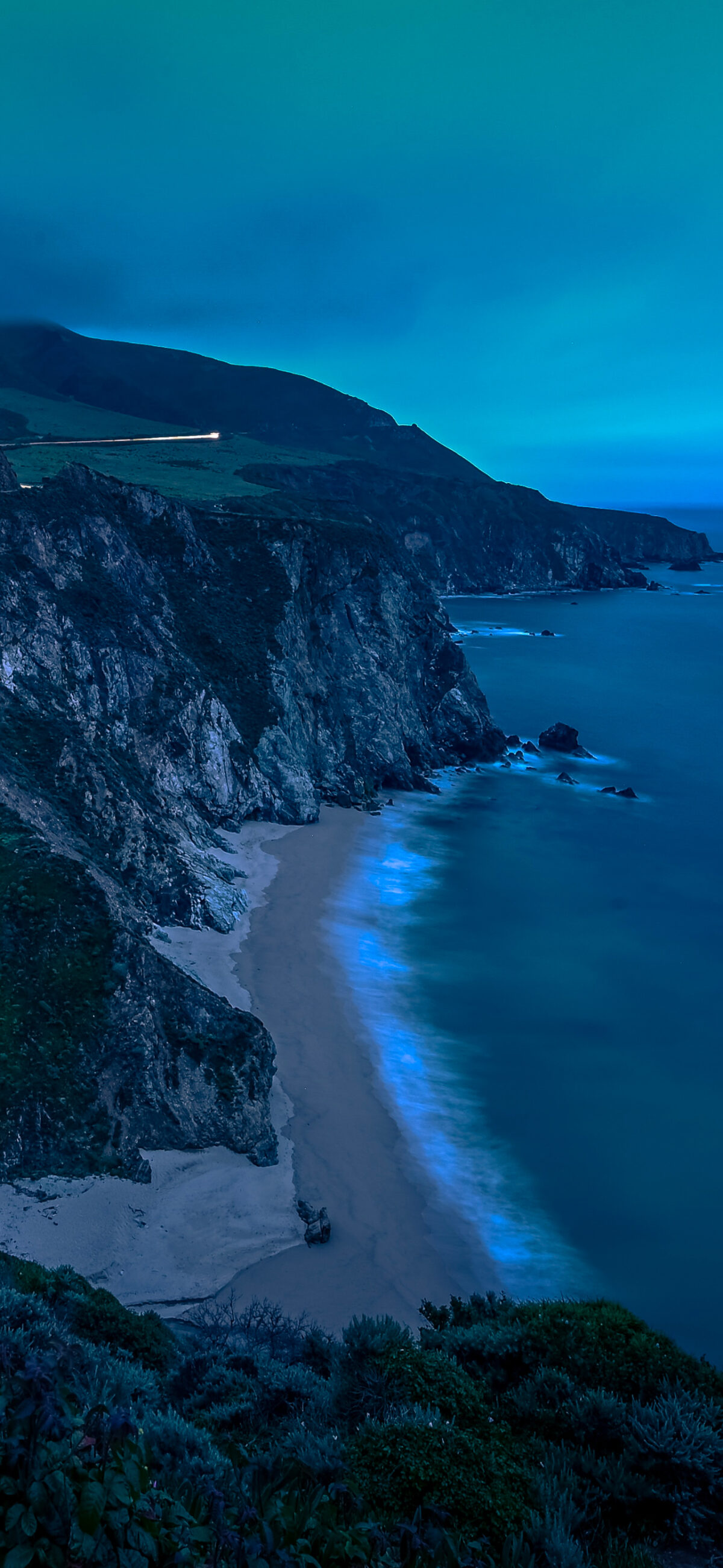 Coastline Night View | Depth Effect - Wallpapers Central
