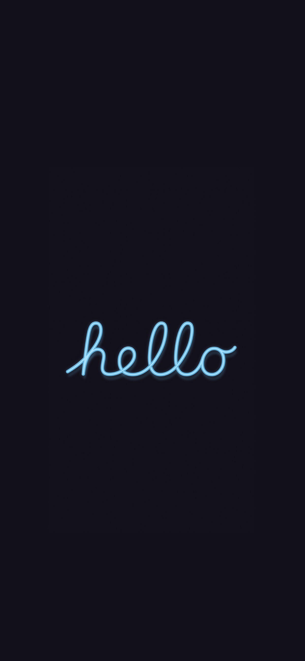 Blue neon hello - Wallpapers Central