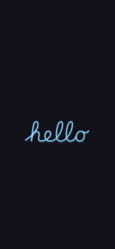Blue neon hello - Wallpapers Central