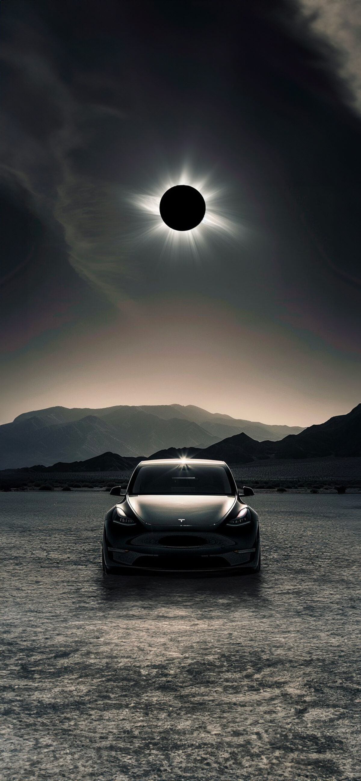 Total Solar Eclipse with Tesla | FREE Depth Effect - Wallpapers Central