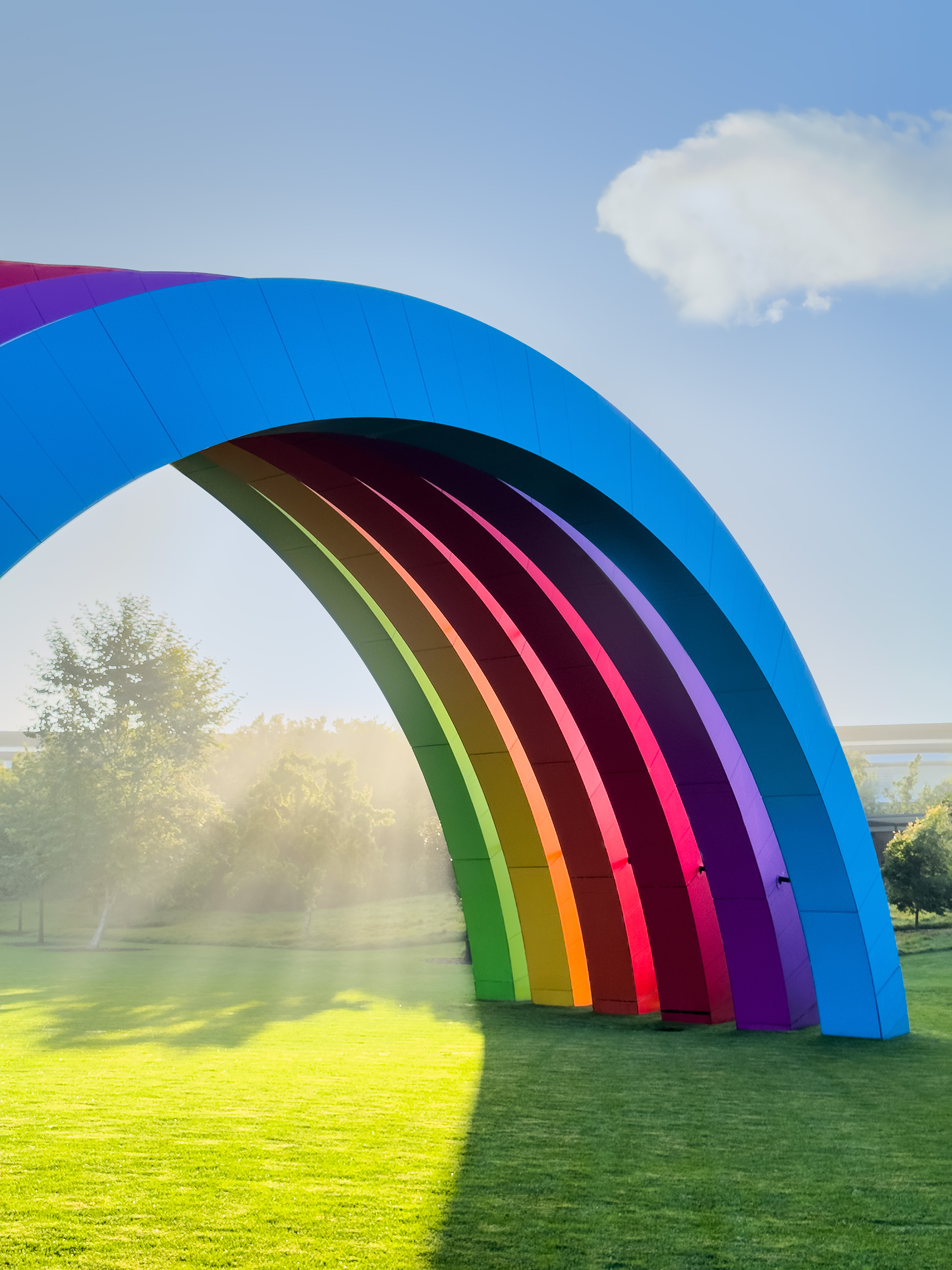 Apple Park Rainbow Installation | Depth Effect - Wallpapers Central