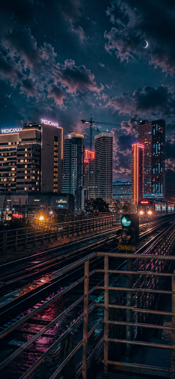 The Izmır Neon Midnight Rail - Wallpapers Central